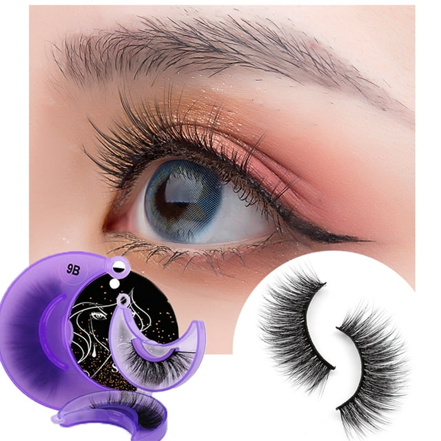 Hesroicy 1 Pair Fake Eyelash Reusable Multiple Layers Natural Effect 3D ...