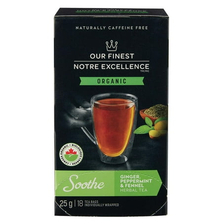 Our Finest Organic Soothe Ginger Peppermint and Fennel Herbal Tea ...