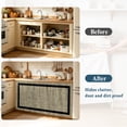 Black Border Cabinet Curtains for Kitchen 28"W x 51"L, Farmhouse Burlap ...