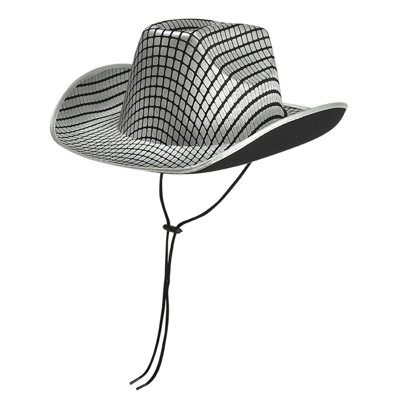 Sombrero vaquero dorado y plateado - Sombrero unisex western con visera ...