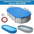 10x16 ft Oval Pool Cover for for Above Ground Pools Solar Cover ...