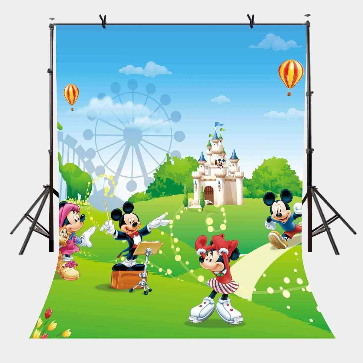 ABPHOTO Polyester 5x7ft Mickey Mouse Backdrop Classic Cartoon Character ...