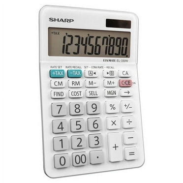 Sharp EL330WB 8 Digit Mini-Desktop Basic Calculator - Walmart.com