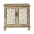 2-Door Accent Cabinet, Farmhouse Storage Cabinet with Carved Doors ...