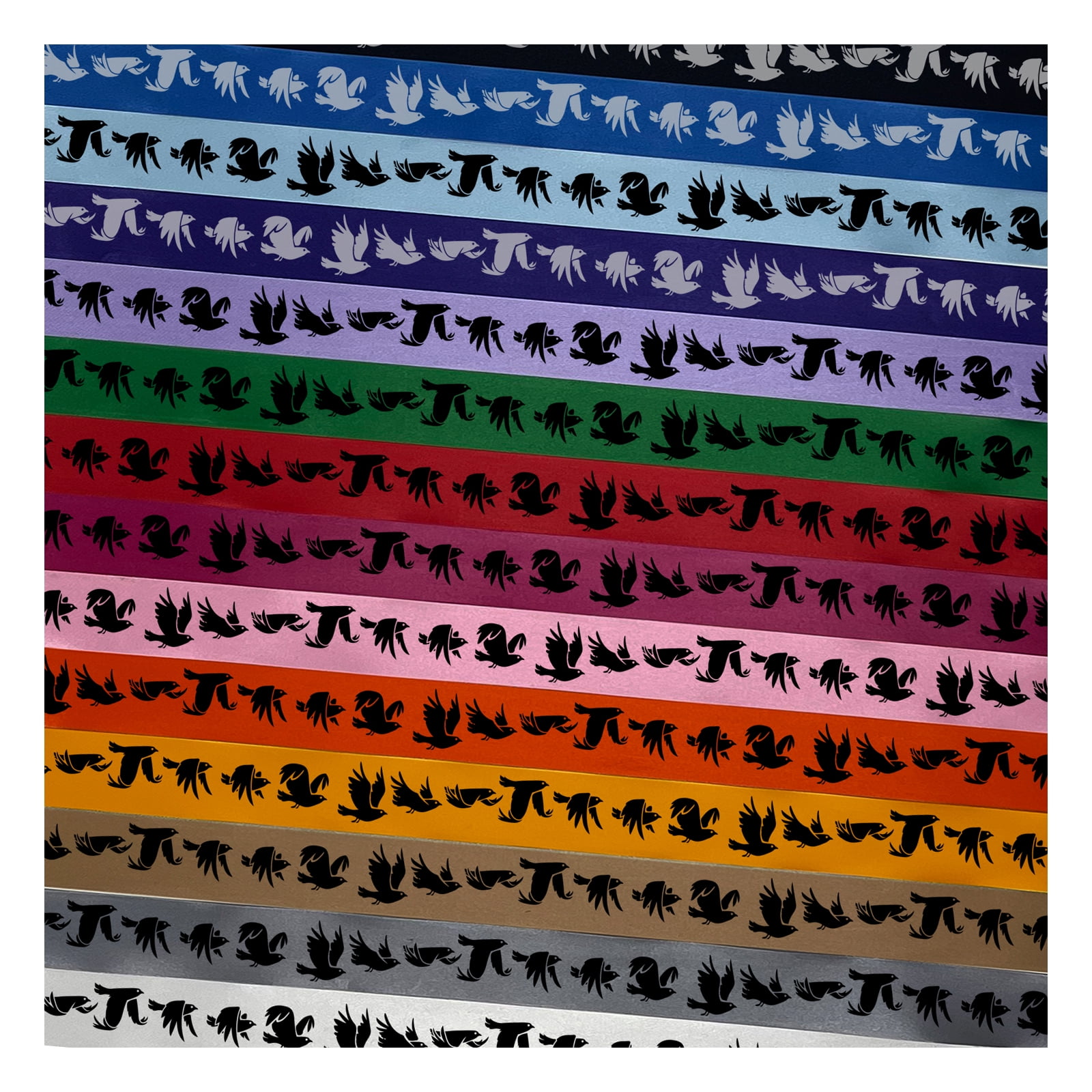 Birds in Flight Flying Animation Flapping Wings Satin Ribbon for Gift ...