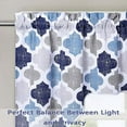 Moroccan Tile Valance Swag Curtains for Kitchen & Living Room, 28"W x ...