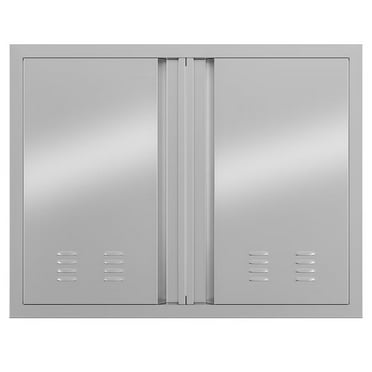 VEVORbrand BBQ Access Door 39W x 26H inch, Double BBQ Door Stainless ...