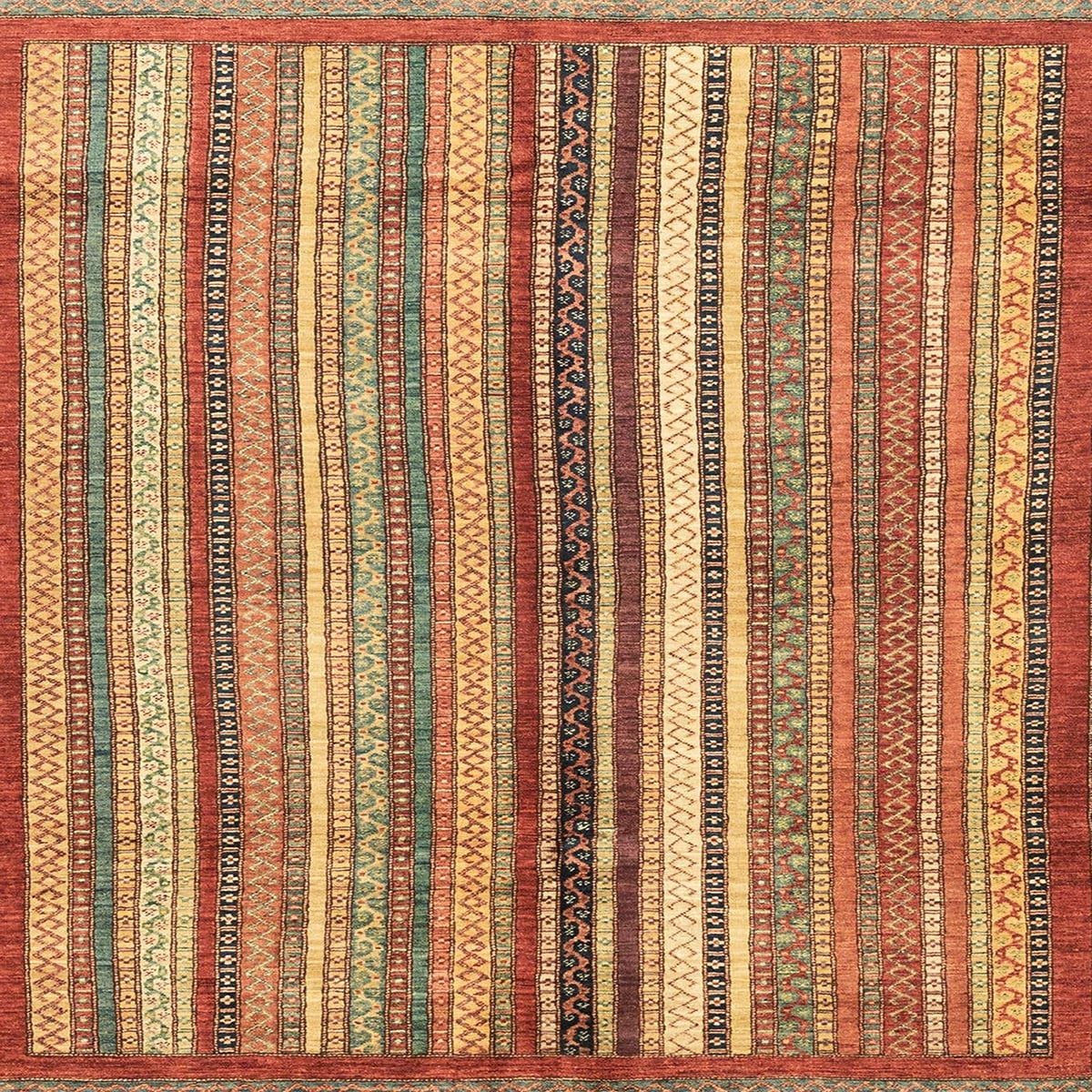 Ahgly Company Indoor Square Abstract Metallic Gold Abstract Area Rugs ...