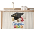 Cabinet Curtain 28''W x 51''L, Graduation Under Sink Curtain Drapes ...