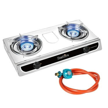 2-Burner Propane Gas Stove with Auto Ignition propane stove 23,000 BTU ...