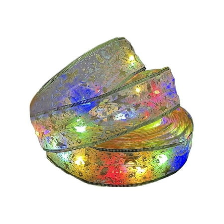 Led Ribbon Fairy Strings Lights Holiday Christmas Tree Decorations ...