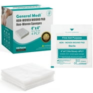 Non-Woven Sterile Gauze Pads 3x3 Pack of 100|8 ply Gauze Sponges ...