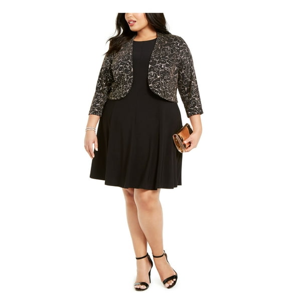 Jessica Howard - JESSICA HOWARD Womens Black Embellished Glitter Bolero ...