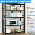 Musment 5-Tier Storage Shelving Unit, Foldable Storage Shelves Wire ...