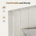 EDX Queen Size Upholstered Platform Bed Frame with Padded Wingback ...