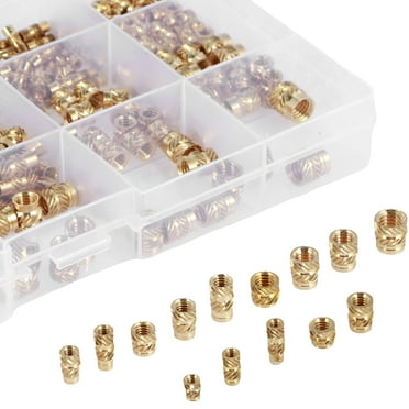 MLINS 60pcs M5 Brass Heat Set Inserts Internally Threaded Knurled Nuts ...