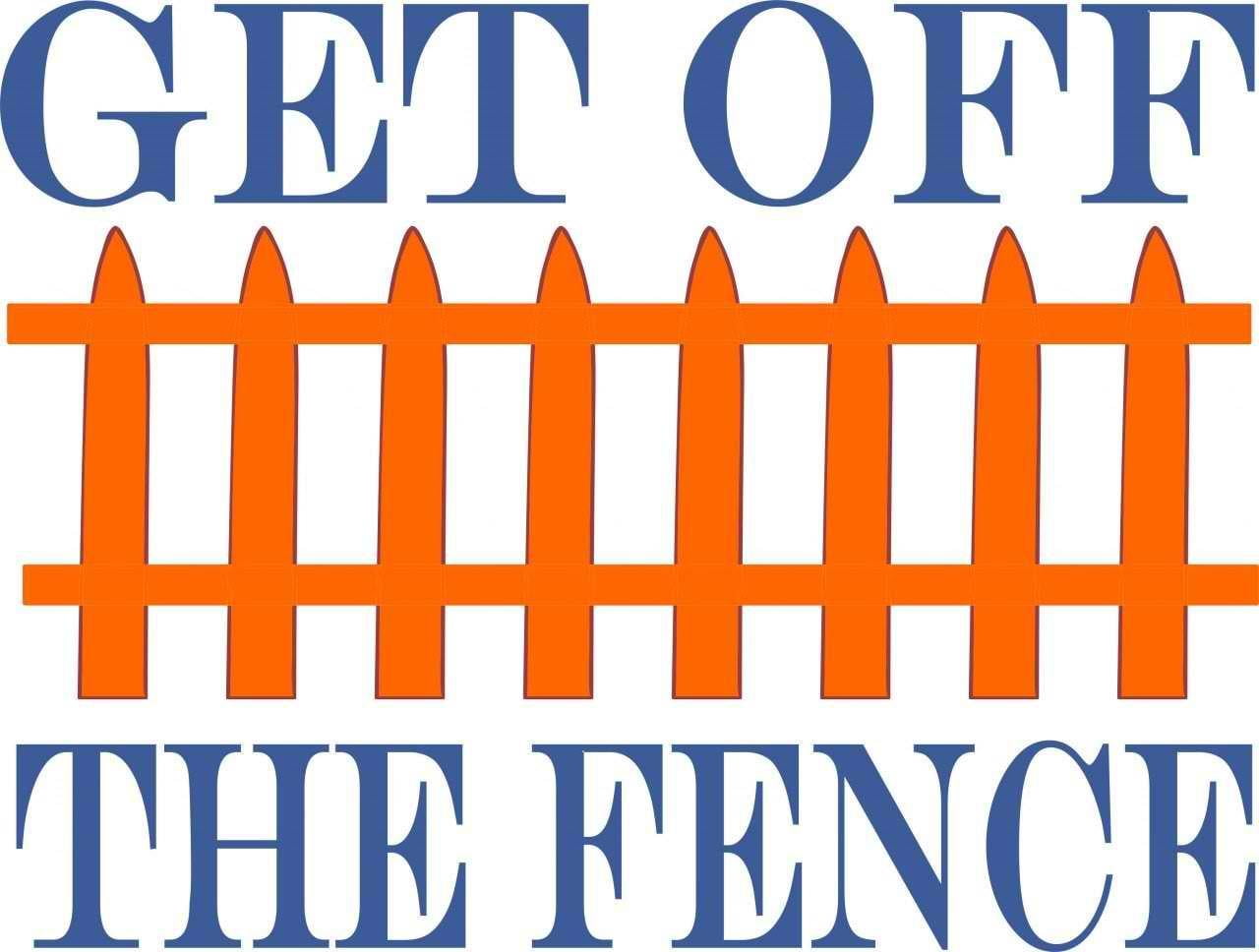 Do It Yourself Wall Decal Sticker Get Off The Fence - Walmart.com