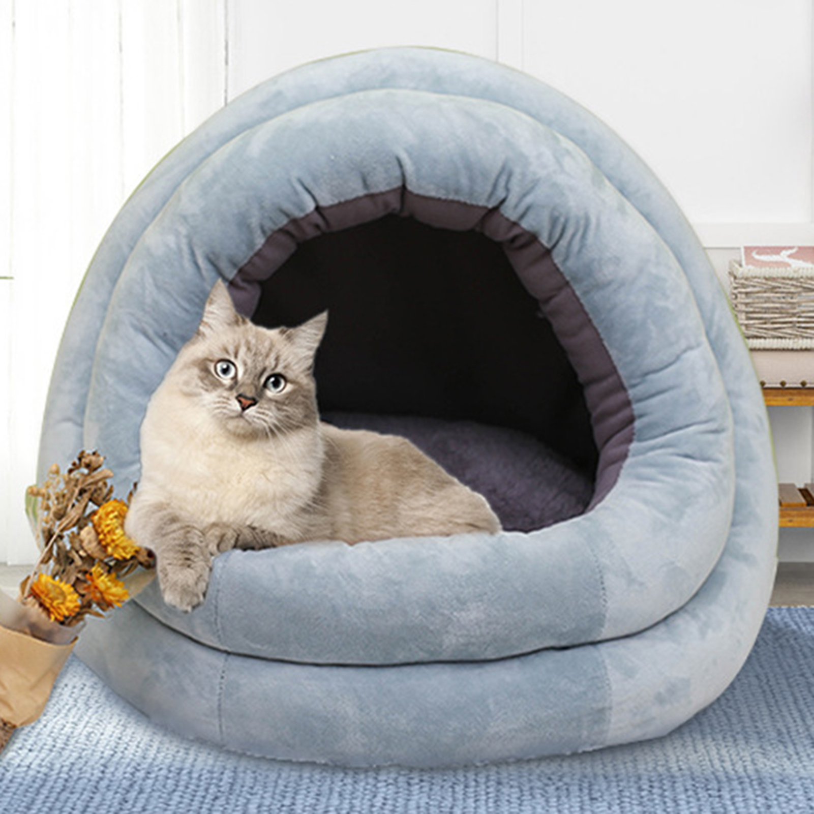Lubelski Winter Warm Soft Thick Cotton Cute Yurt Pets Dog Cat House ...