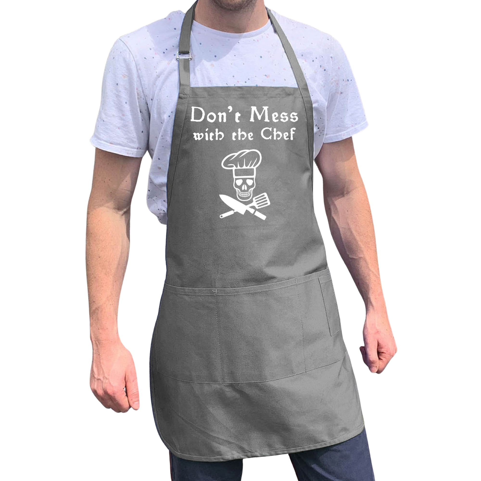 ApronMen, Funny Aprons For Men - Don't Mess With Chef - 100% Cotton ...