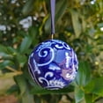 6 Pack Blue And White Porcelain Christmas Decorations Elegant Ornaments ...