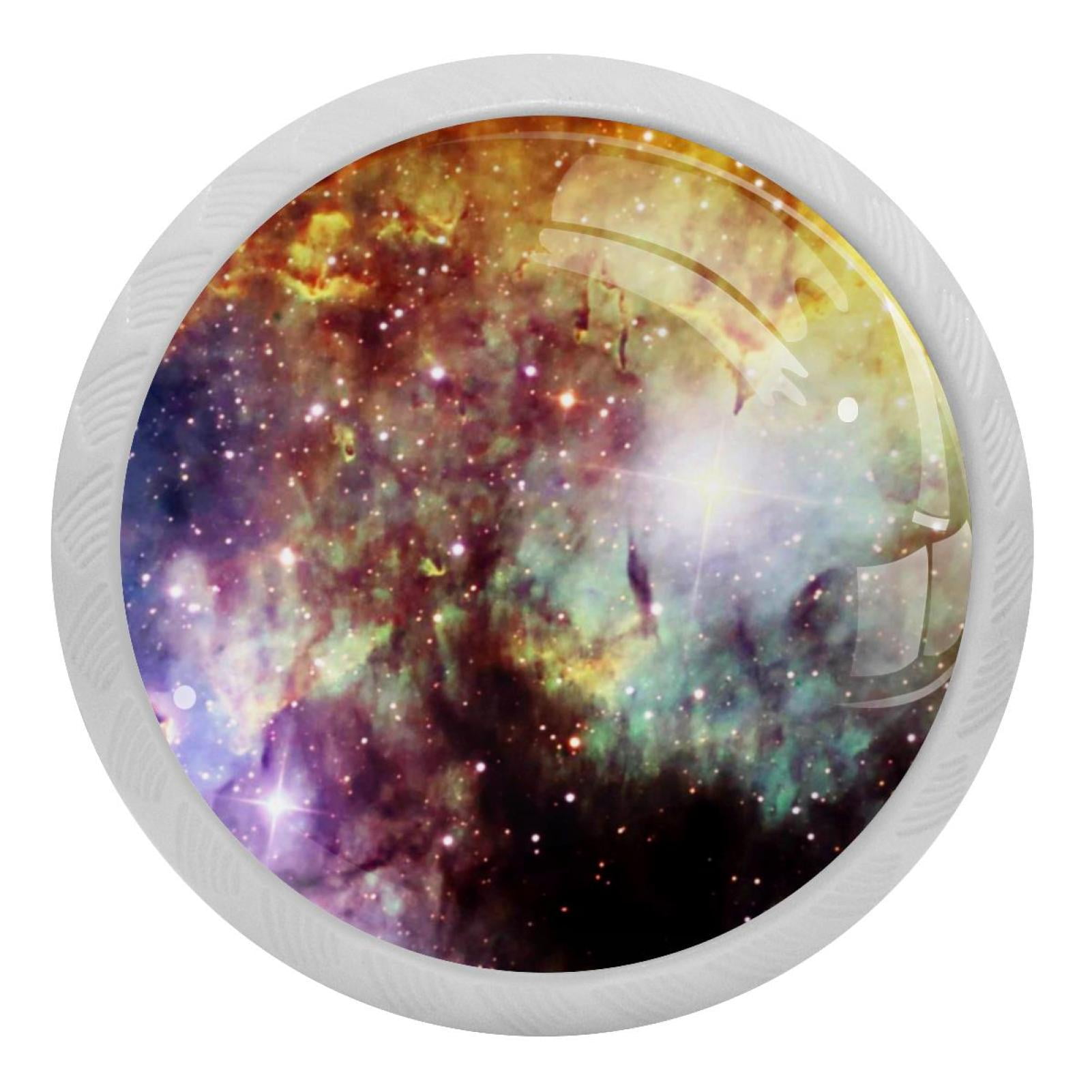 4PCS Round Galaxy Cabinet Fluorescence Knob Glowing in the Dark ...