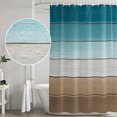 Shower Curtain,Farm Blue Gradient Wood Board Waterproof Shower Curtain ...