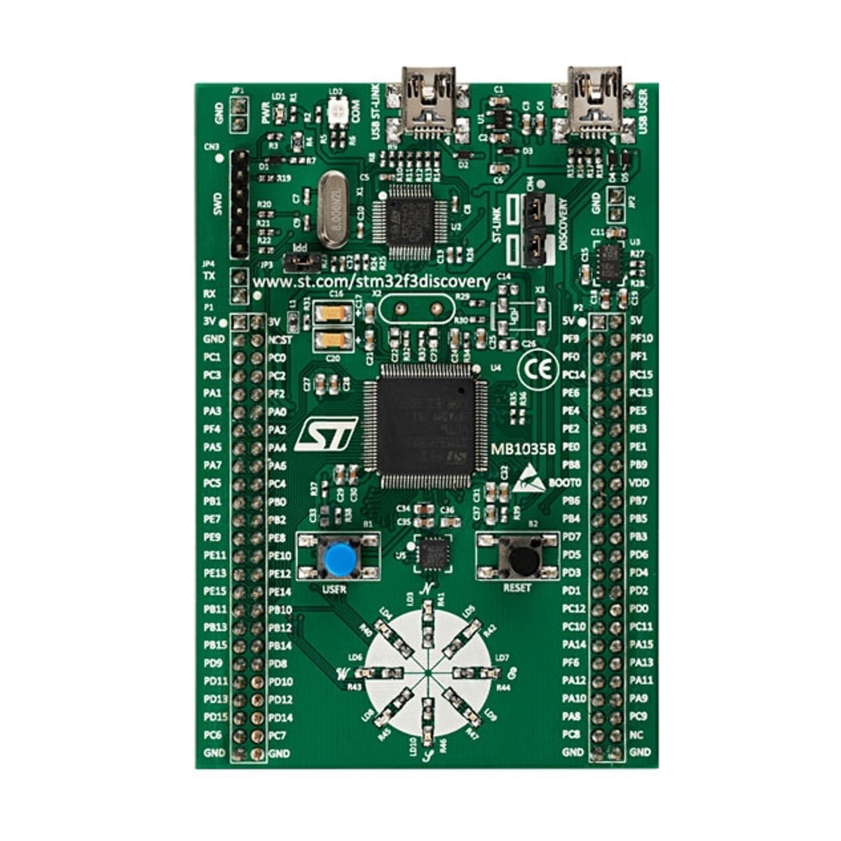 STMicroelectronics STM32 F3 Series Discovery kit with STM32F303VC MCU ...
