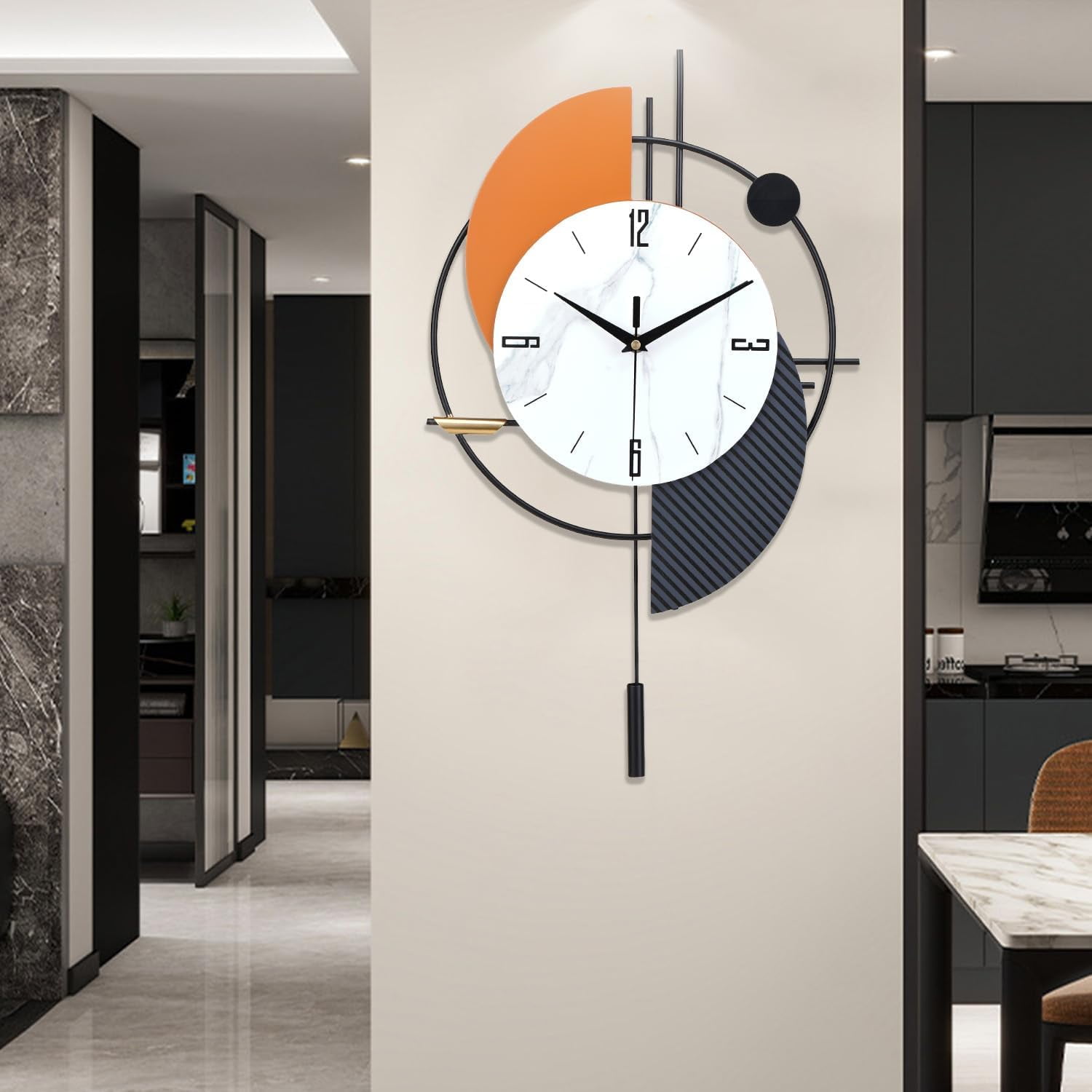 Click here for Unbranded Large Decorative Wall Clock With Pendulu... prices
