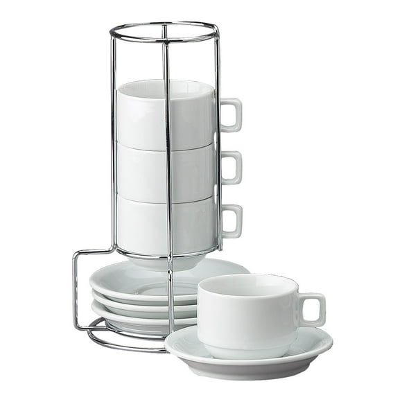 Stackable Coffee Mugs With Rack