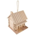 Wooden Outdoor Bird House with Nesting Cage, Bird Nest Box for Small ...