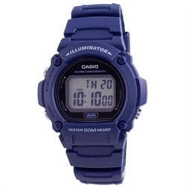 Casio Men's Illuminator Classic Digital Blue Resin Band Watch W218H-2A ...