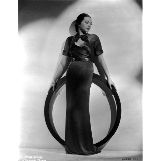 Sylvia Sidney standing and Holding a Ring in a Long Gown Photo Print ...