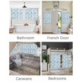 Abstract Gradient Blue White Color Block Short Blackout Curtains 24 ...