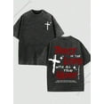 Black Vintage Christian Graphic T-Shirt Trust In The Lord With All Your ...