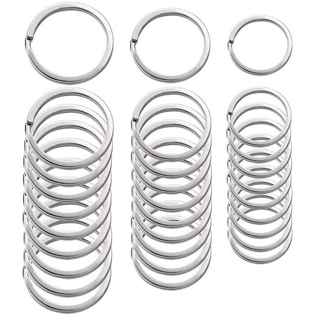 Flat Key Rings Metal Split Ring Keychain Key Holder Round Ring for Home ...