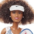 Barbie Naomi Osaka Role Model Tennis Doll with Curly Brunette Hair ...