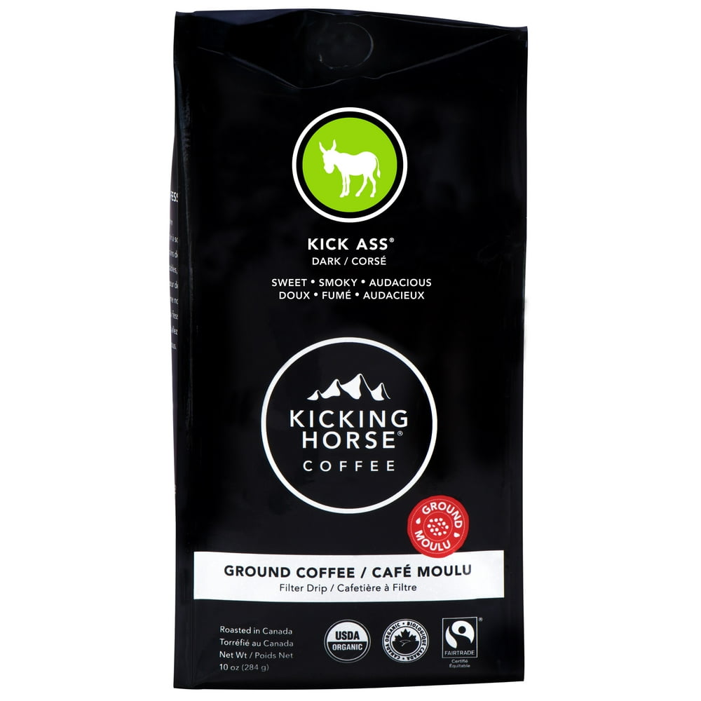 Kicking Horse Coffee, Kick Ass, Dark Roast, Ground Coffee, 10 oz ...