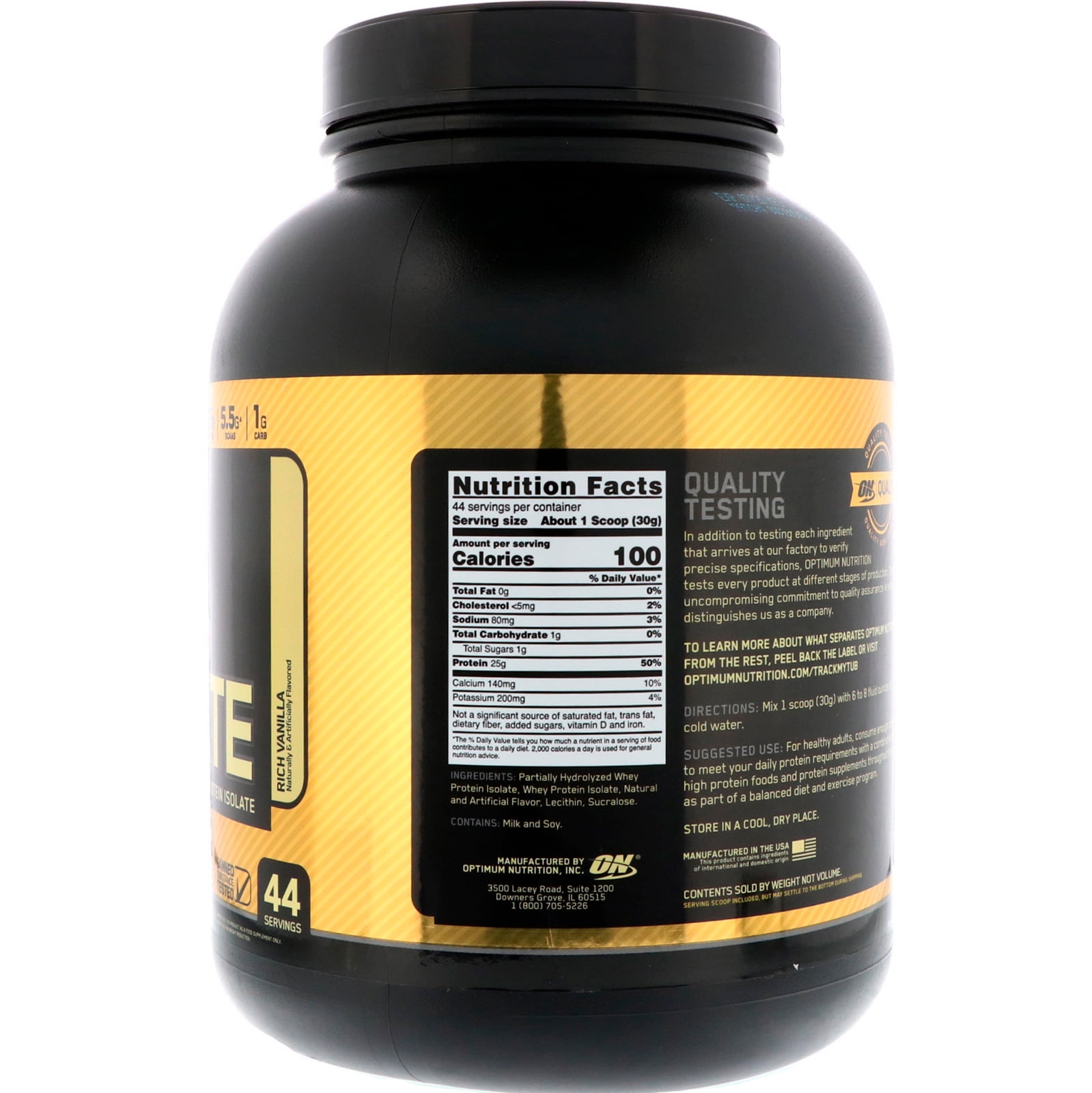 Buy Optimum Nutrition Gold Standard 100% Isolate, Protein Powders ...
