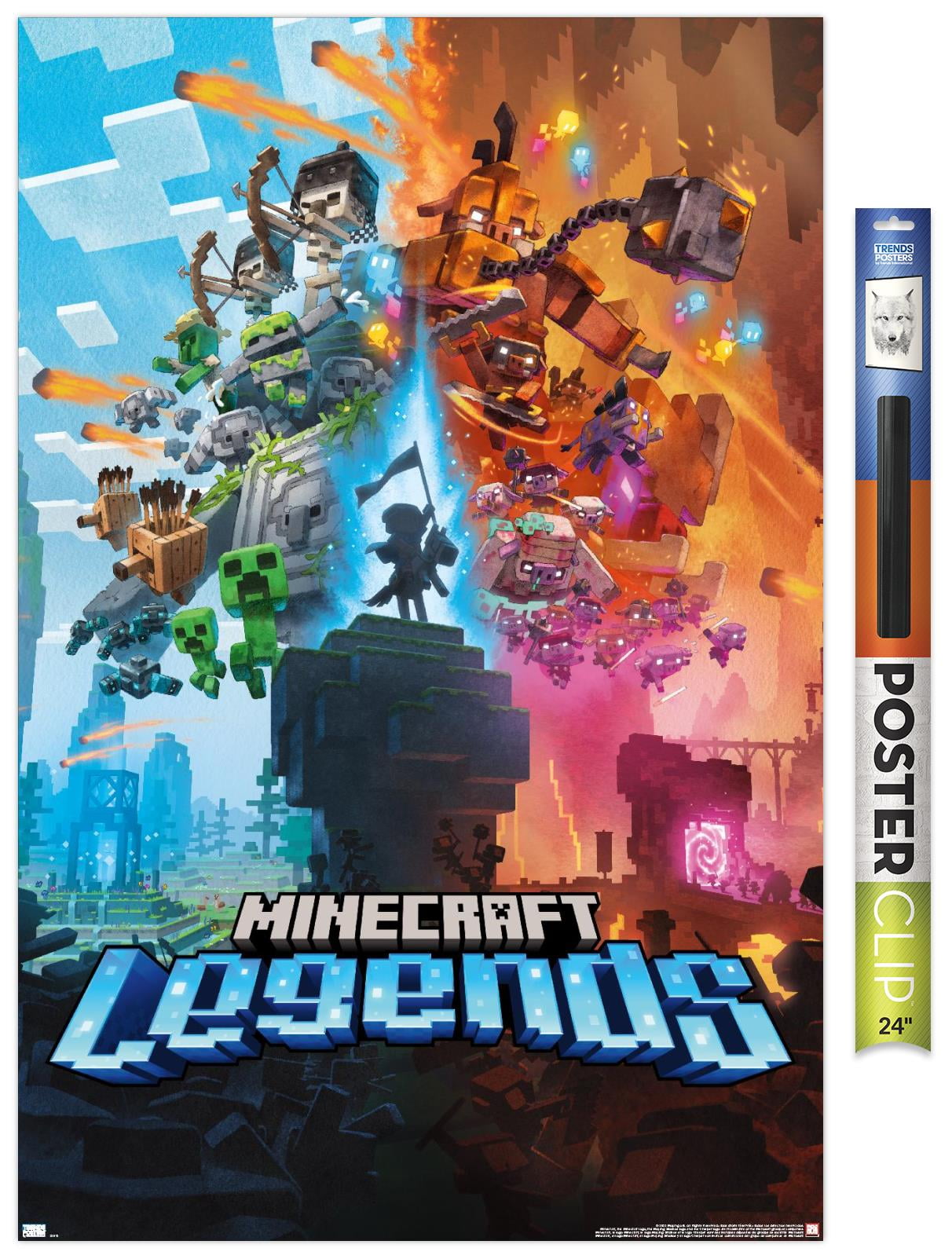 Minecraft: Legends - Key Art Wall Poster, 22.375" x 34" - Walmart.com