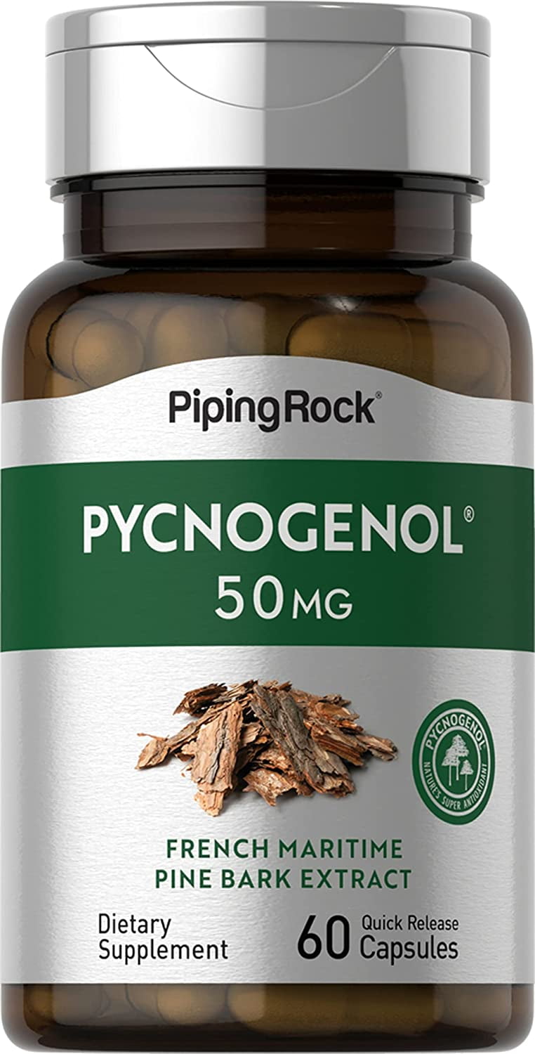 Pycnogenol 50 mg | 60 Capsules | by Piping Rock - Walmart.com