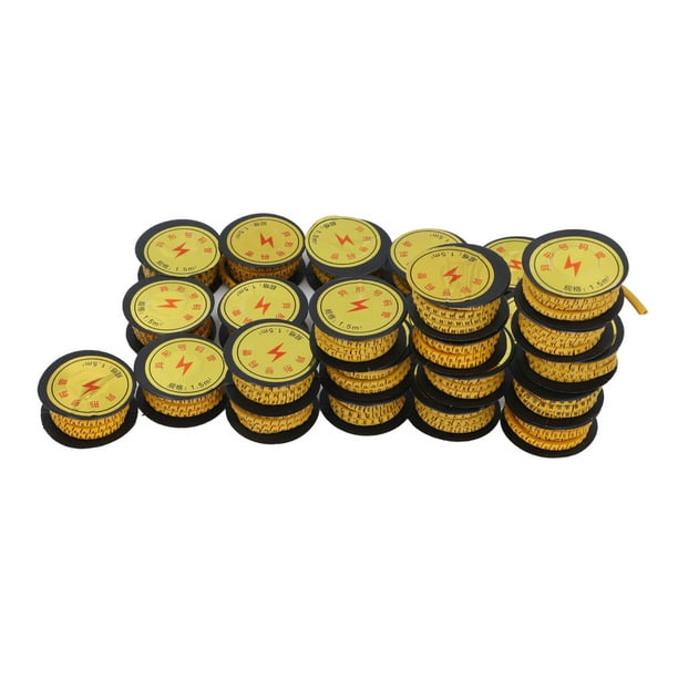 26PCS Set Tube Cable PVC Wire Cable Marking Tube Marking Coded Cable ...