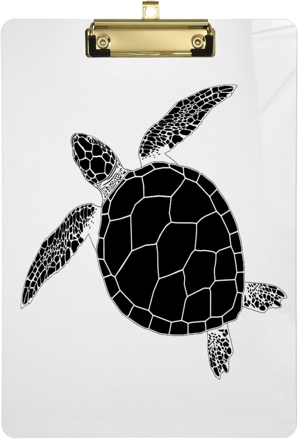 KXMDXA Sea Turtle Black White Clipboard Hardboard Wood Nursing Clip ...