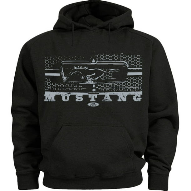Decked Out Duds - Mens Hoodies Ford Mustang Grill Sweatshirt - Walmart ...