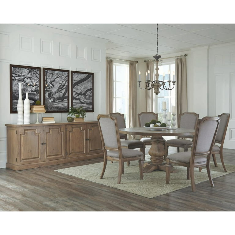 Free Shipping Coaster Florance Round Pedestal Wood Dining Table in Natural Walmart