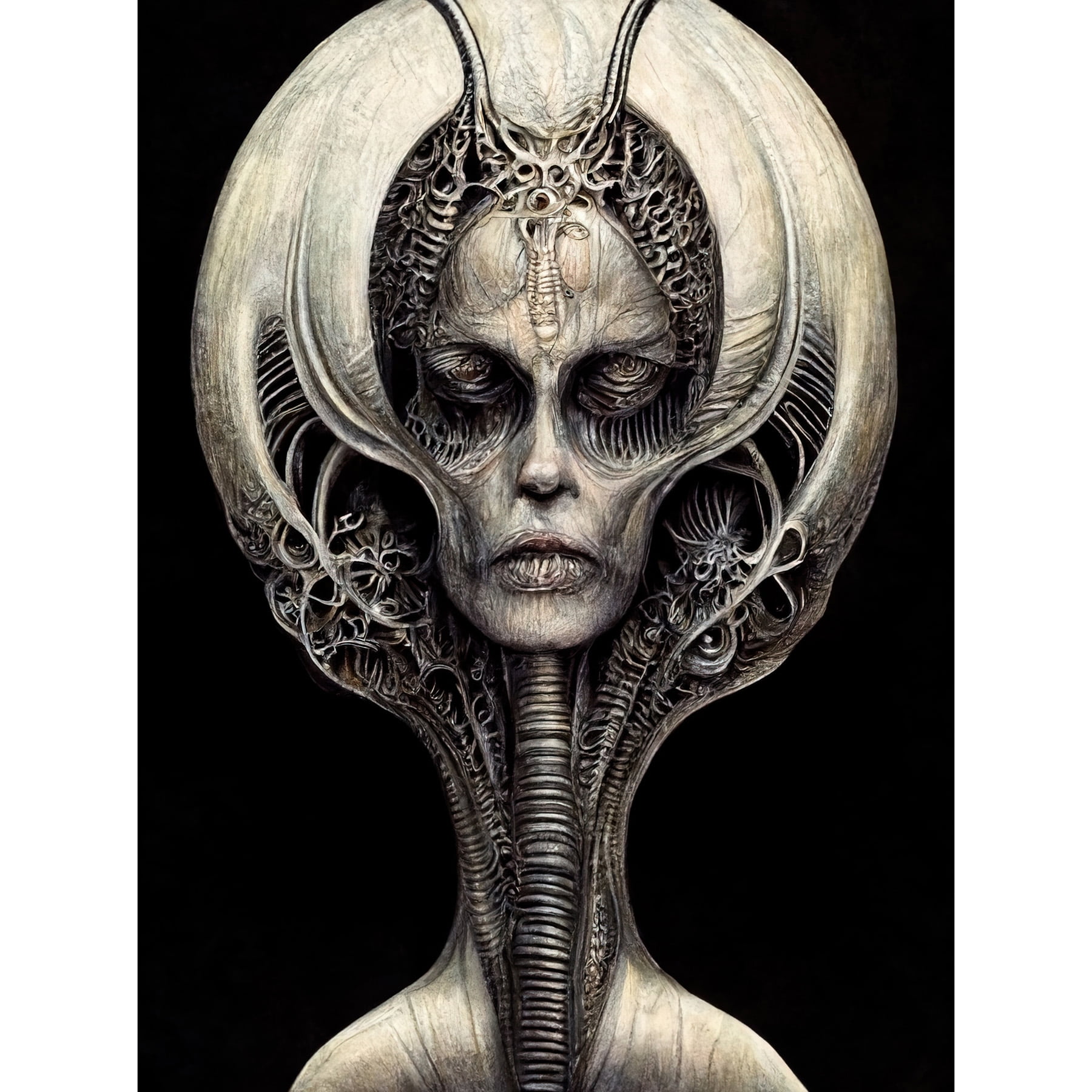 Alien Queen Gothic Illustration Unframed Wall Art Print Poster Home ...