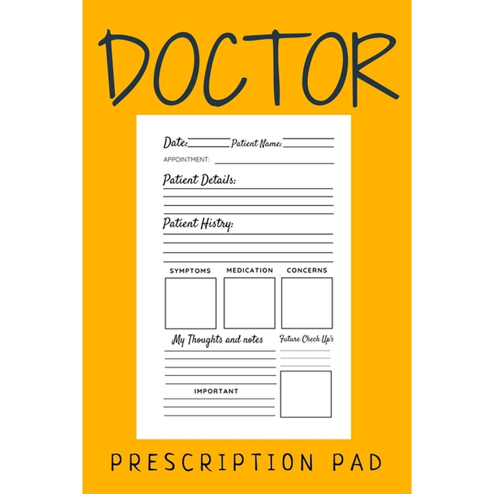 Doctor Prescription Pad: Doctors Patient Prescription Rx Pad Paper ...