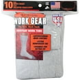 Fruit of The Loom Men's Workgear Tube Socks, 10 Pack, Fits Shoe Sizes 6 ...