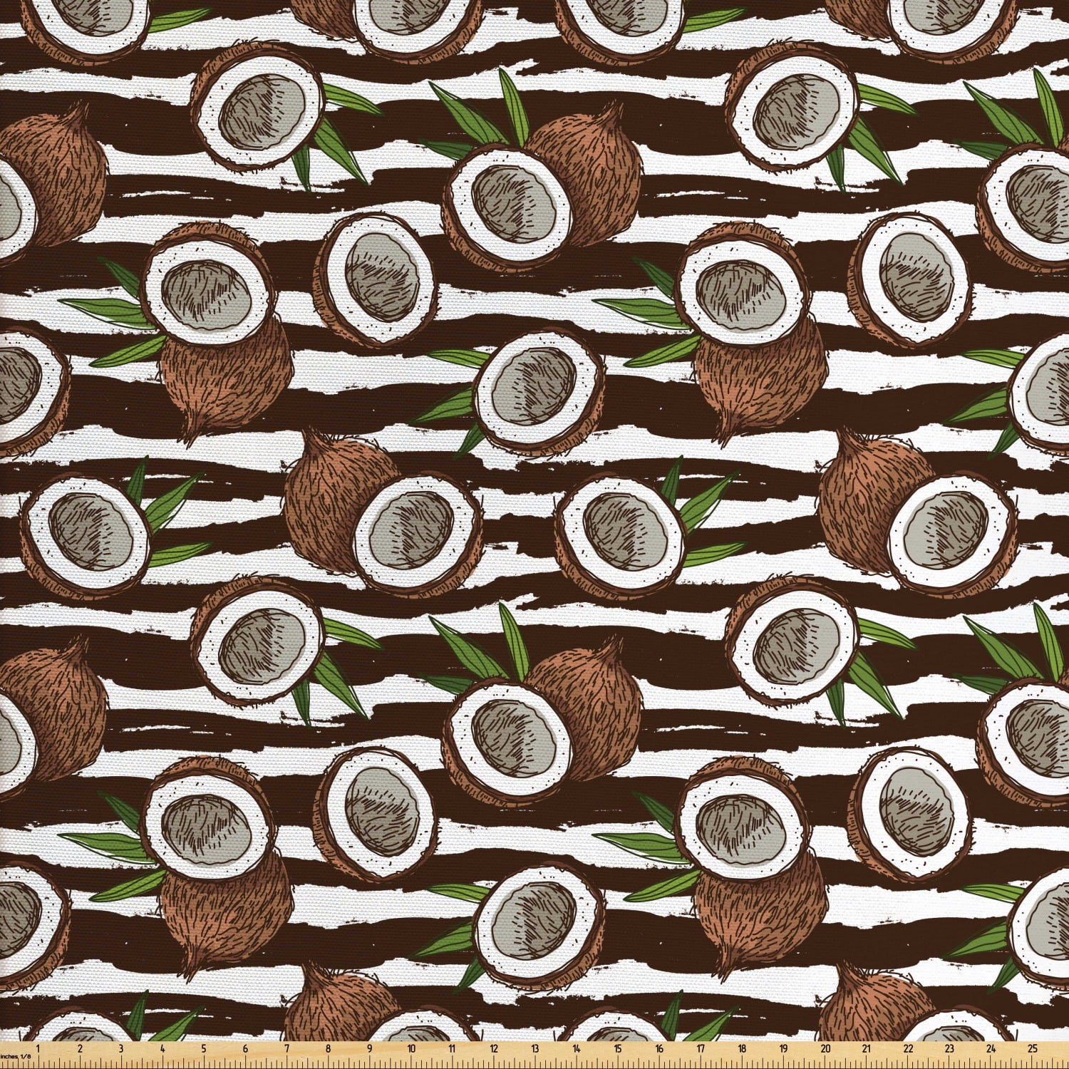 Tropical Upholstery Fabric by the Yard, Coconut Palm Tree Exotic ...