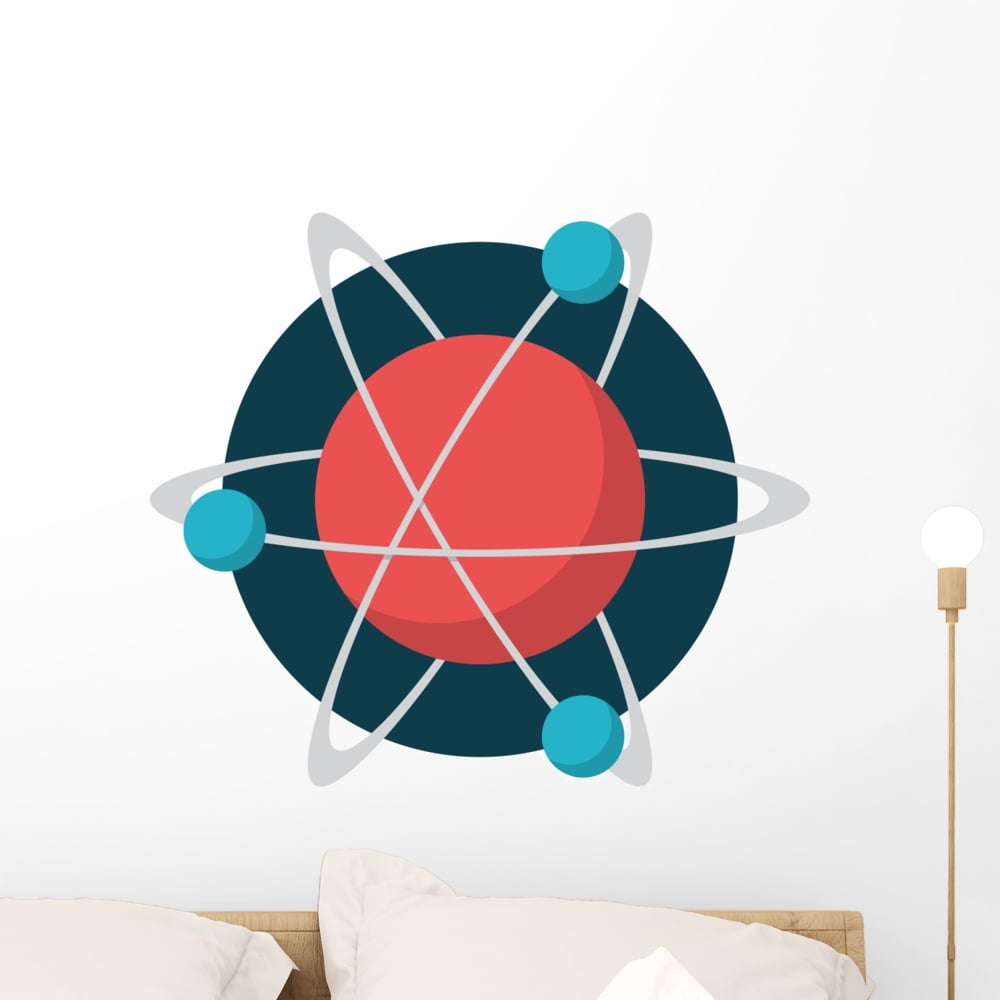 Atom Wall Mural Decal Sticker, Wallmonkeys Peel & Stick Vinyl Graphic ...