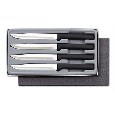Rada Cutlery 4-Piece Utility Steak Knife Gift Set, Black Handles ...